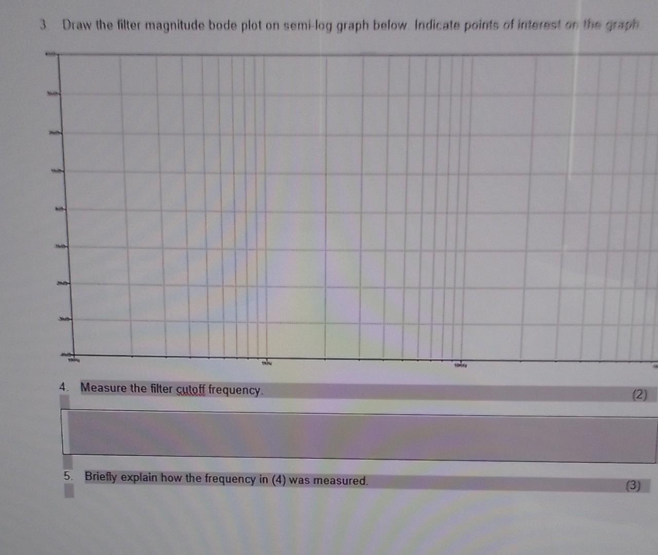 low pass filter circuit and blod plot how to measure | Chegg.com