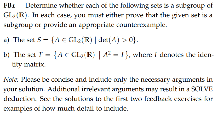Solved FB1 ﻿Determine whether each of the following sets is | Chegg.com