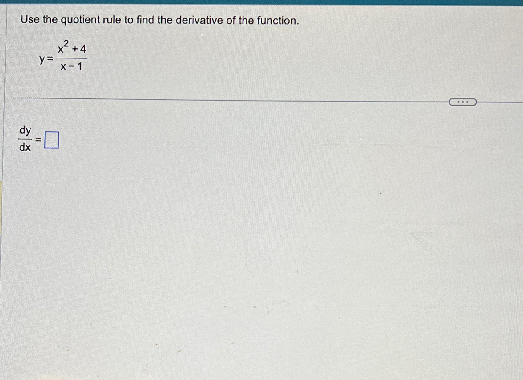 Solved Use the quotient rule to find the derivative of the | Chegg.com