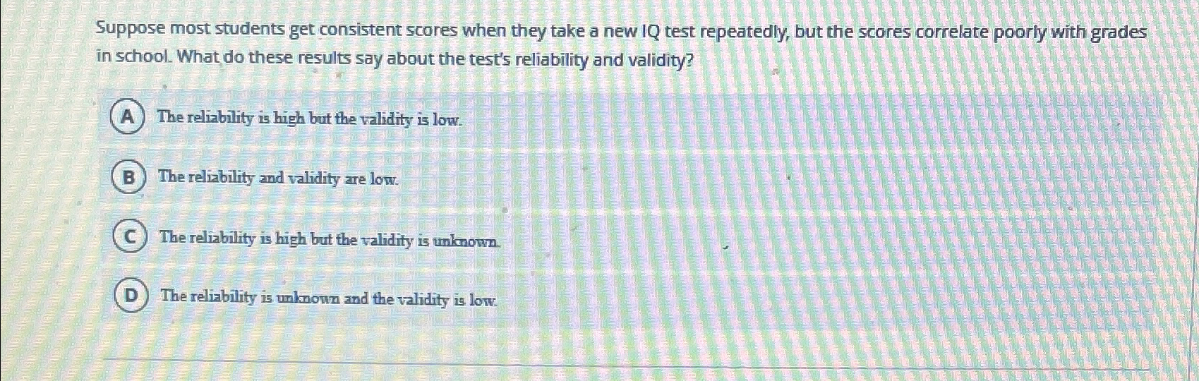 Solved Suppose most students get consistent scores when they | Chegg.com
