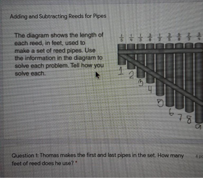 Solved Adding and Subtracting Reeds for Pipes 음 음 을 을 놀 를 롷 | Chegg.com