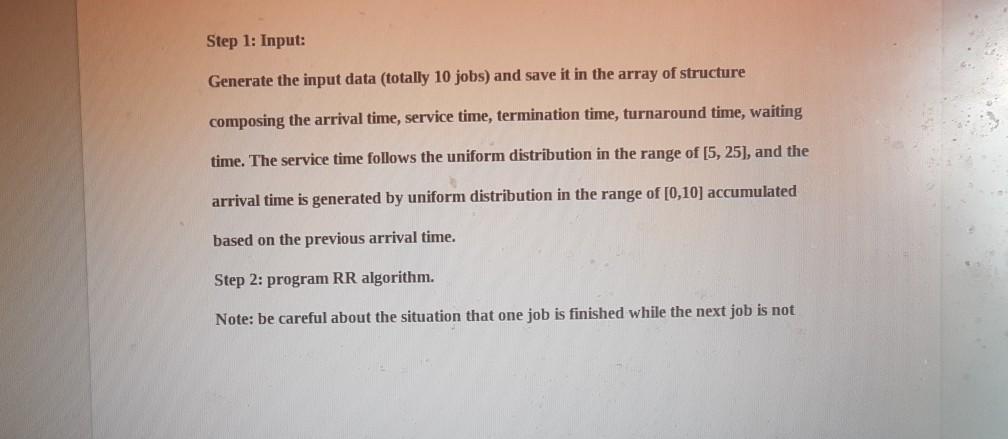 Solved Write a program that will simulate preemptive process | Chegg.com