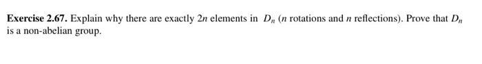 Solved Exercise 2.67. Explain why there are exactly 2n | Chegg.com