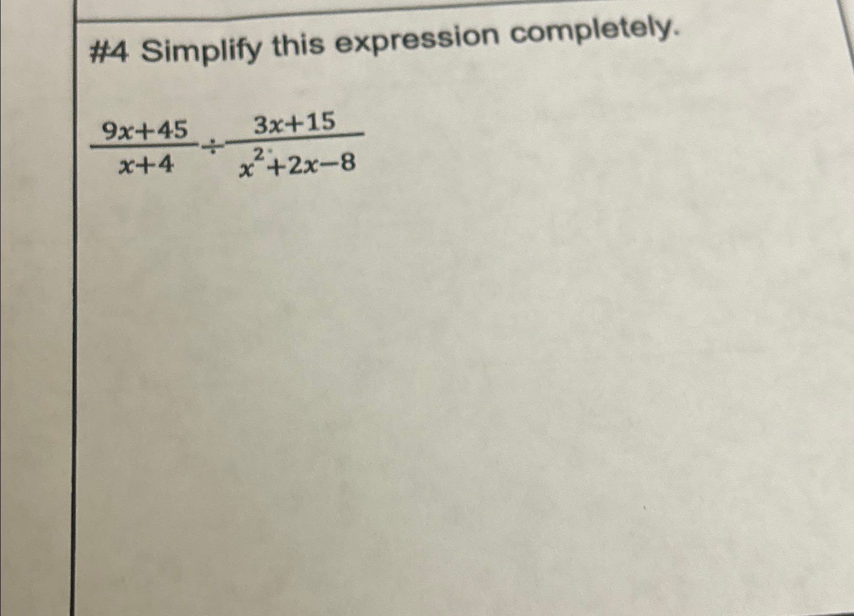 #4 ﻿Simplify this expression | Chegg.com