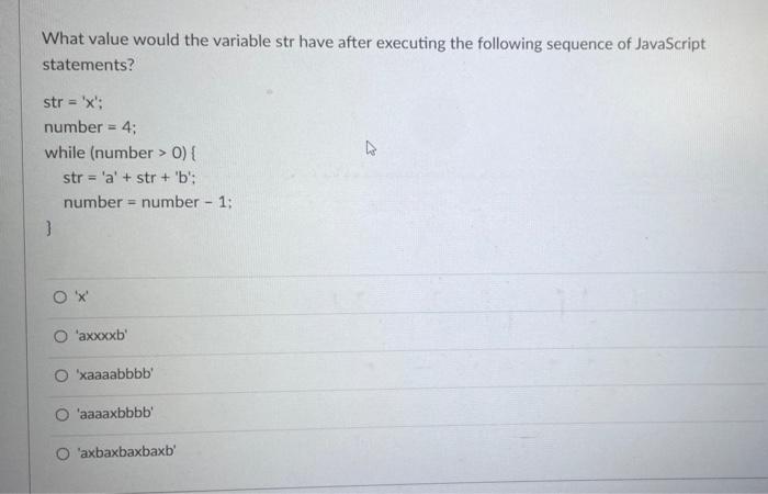 Solved What value would the variable str have after | Chegg.com