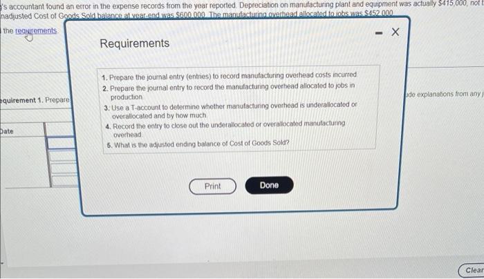 Solved Requirements 1. Prepare the joumal entry (entries) | Chegg.com