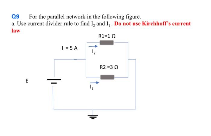 Solved Q.9 For the parallel network in the following figure. | Chegg.com