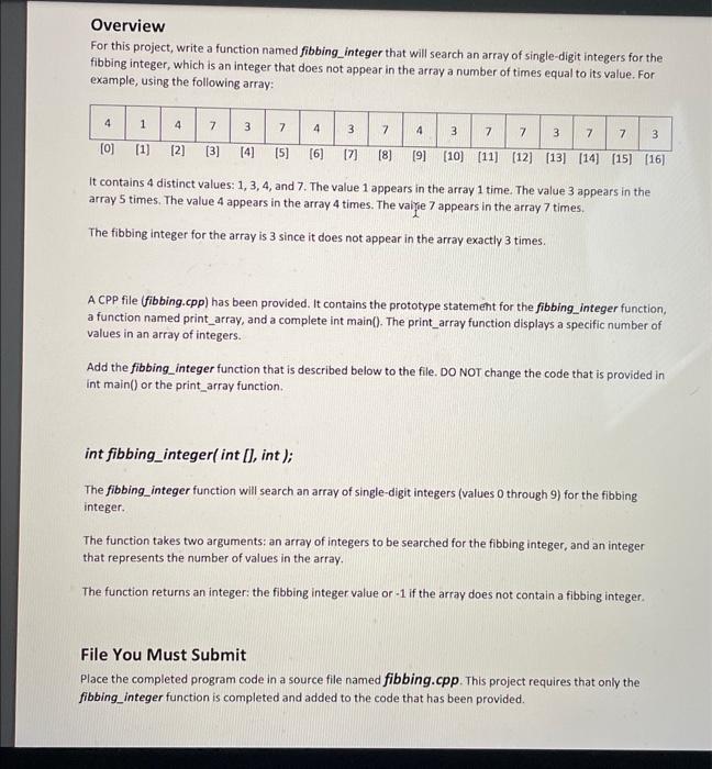 Solved Overview For this project, write a function named | Chegg.com