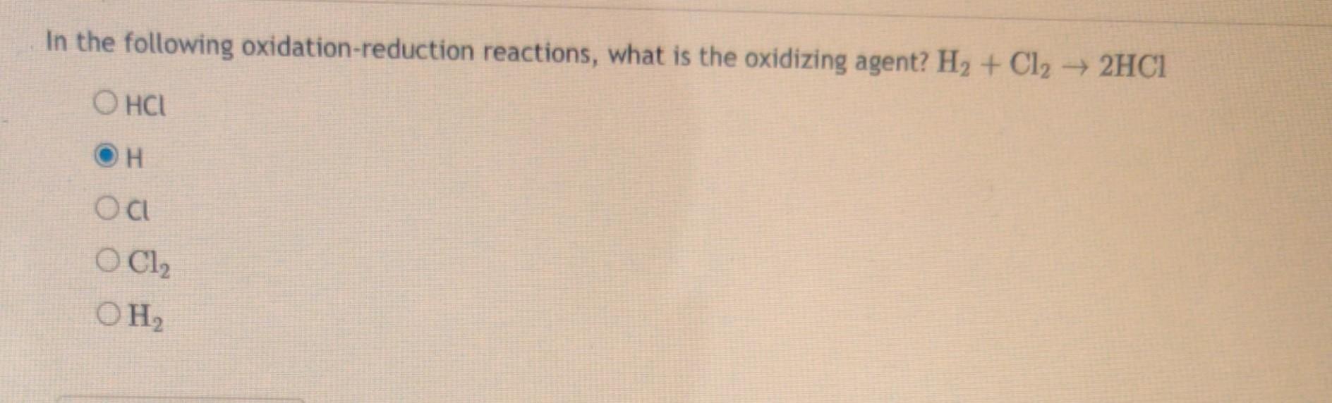 Solved In the following oxidation-reduction reactions, what | Chegg.com