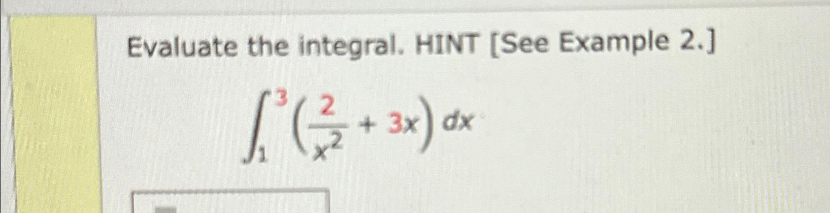 Solved Evaluate the integral. HINT [See Example | Chegg.com