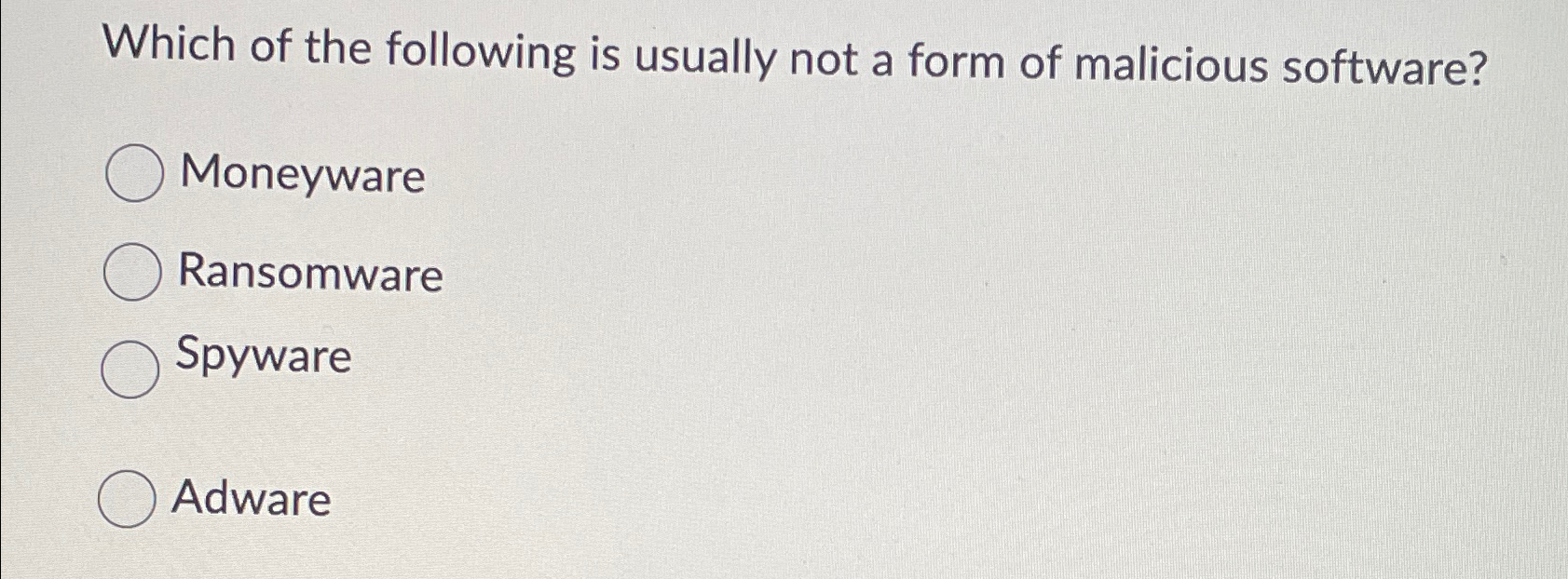 Solved Which of the following is usually not a form of | Chegg.com