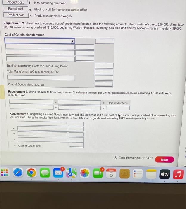 Solved Requirement 2. Show how to compute cost of goods | Chegg.com Solved Requirement 2. Show how to compute cost of goods | Chegg.com