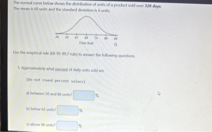 Solved The normal curve below shows the distribution of | Chegg.com