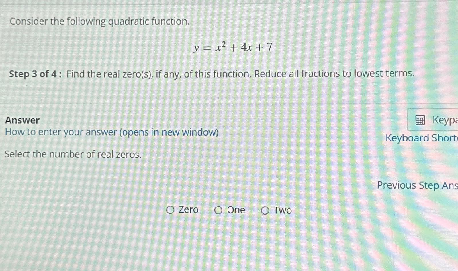 Solved Consider the following quadratic | Chegg.com