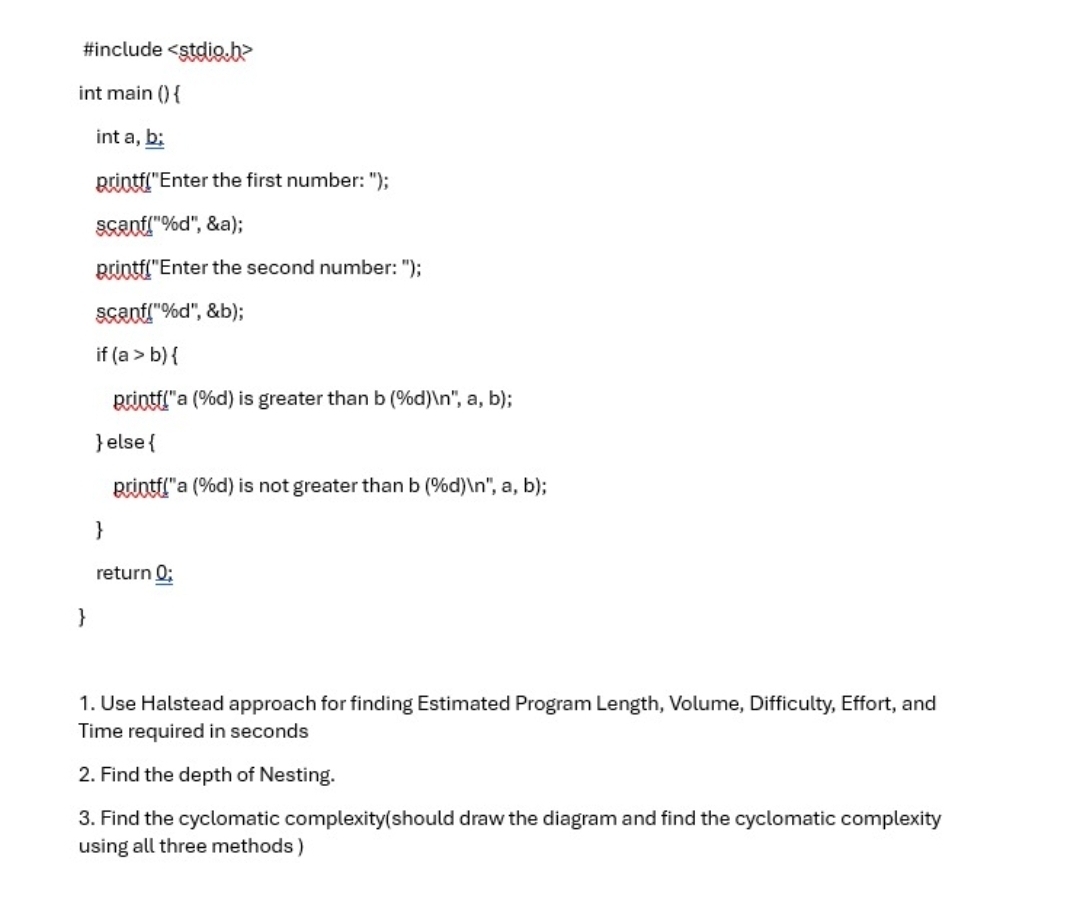 Solved Software metrics subject | Chegg.com