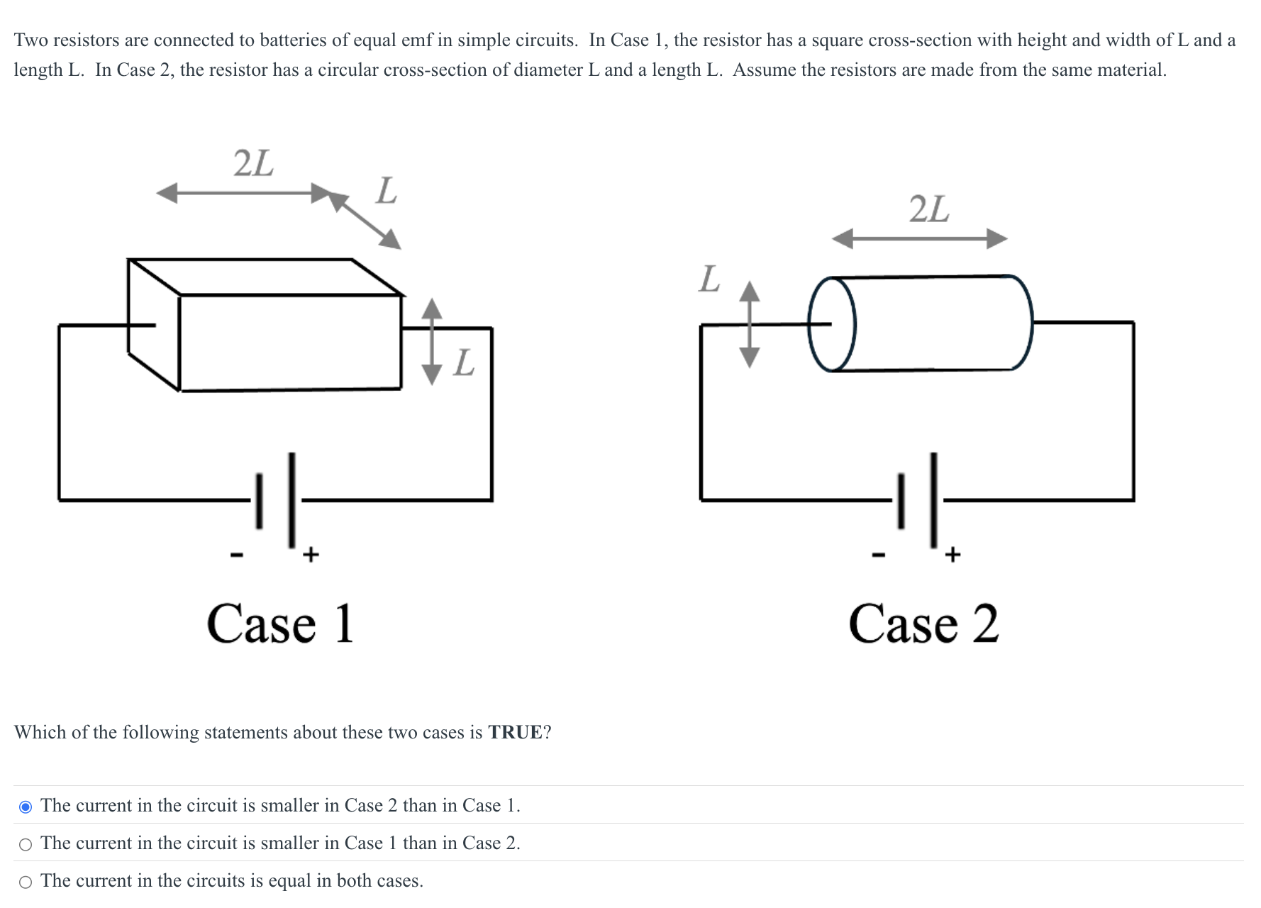 Solved Two resistors are connected to batteries of equal emf | Chegg.com