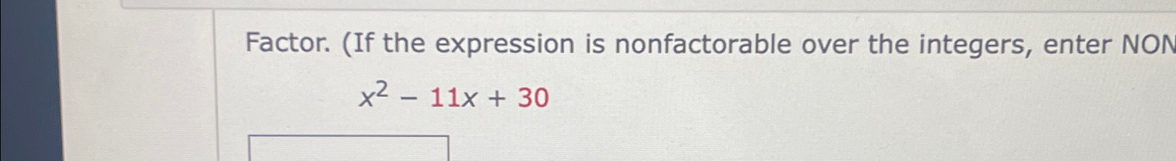 Solved Factor. (If the expression is nonfactorable over the | Chegg.com