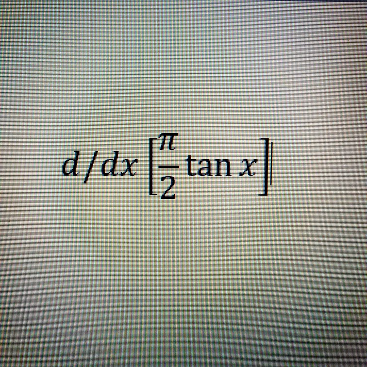 Solved d/dx [tan x] | Chegg.com