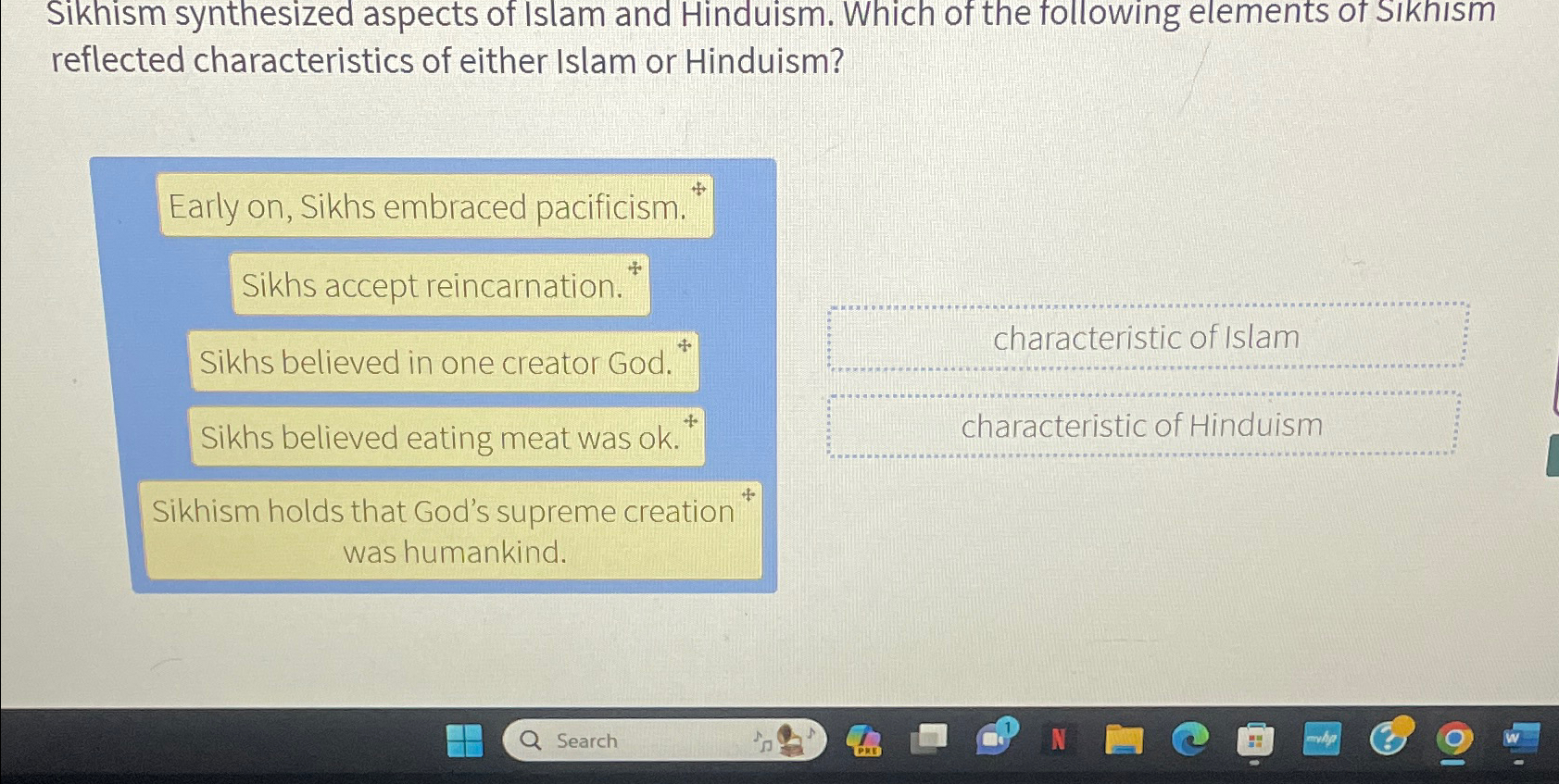 Solved Sikhism synthesized aspects of Islam and Hinduism. | Chegg.com
