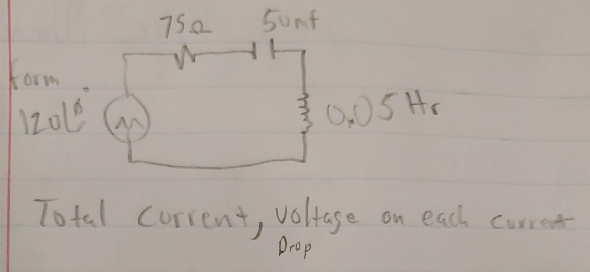 Solved Total current, voltage on each current Drop | Chegg.com