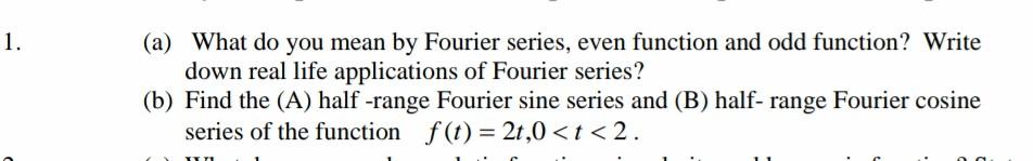 Solved Subject : Complex Variable,Fourier series and | Chegg.com
