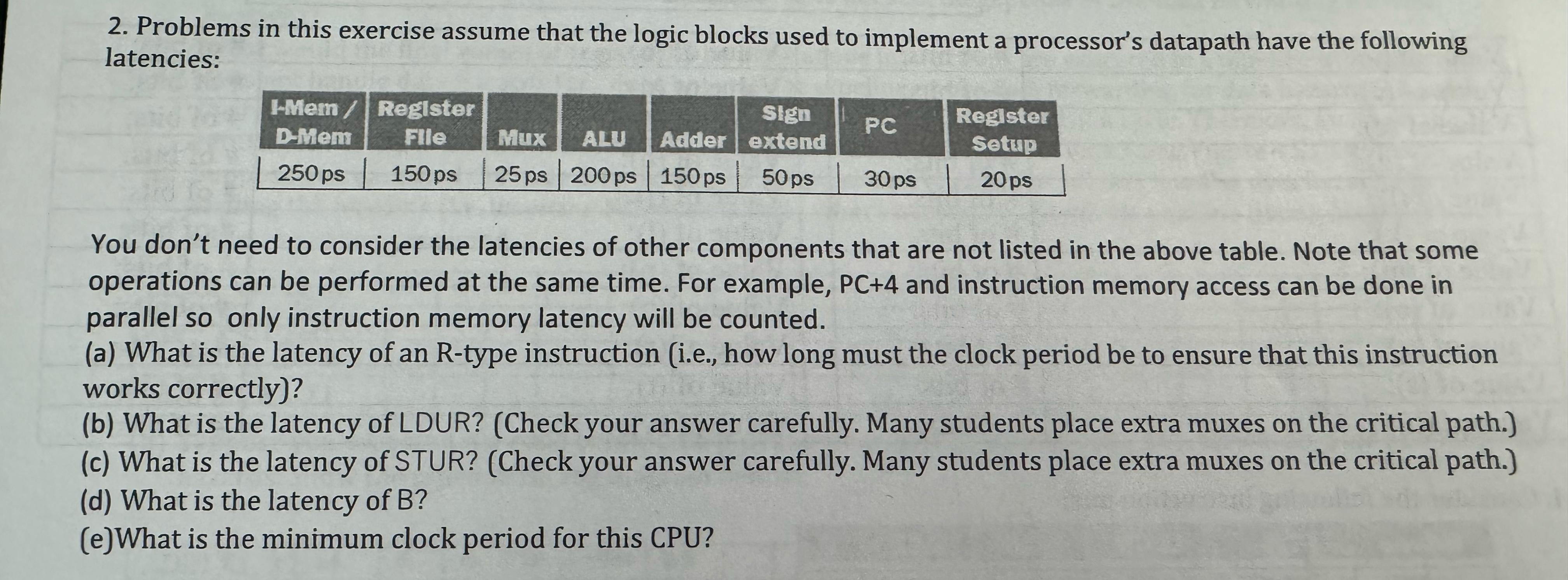 Solved Problems in this exercise assume that the logic | Chegg.com