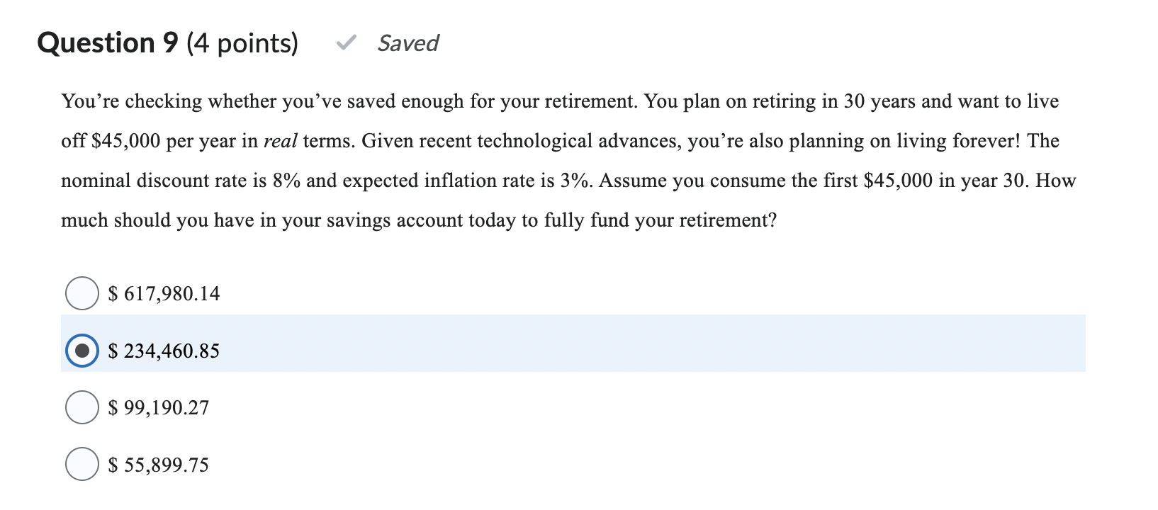 Solved Question 9 (4 ﻿points)You're checking whether you've | Chegg.com
