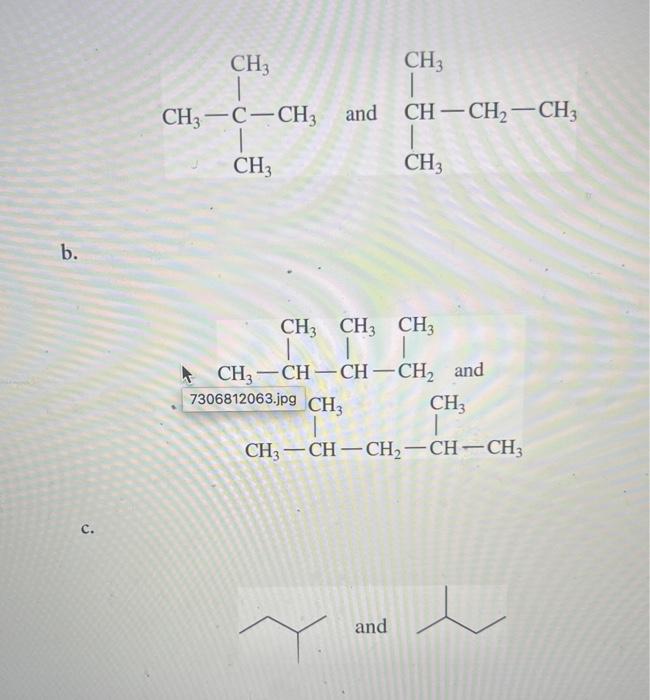 Solved indicate whether each of the following pairs | Chegg.com