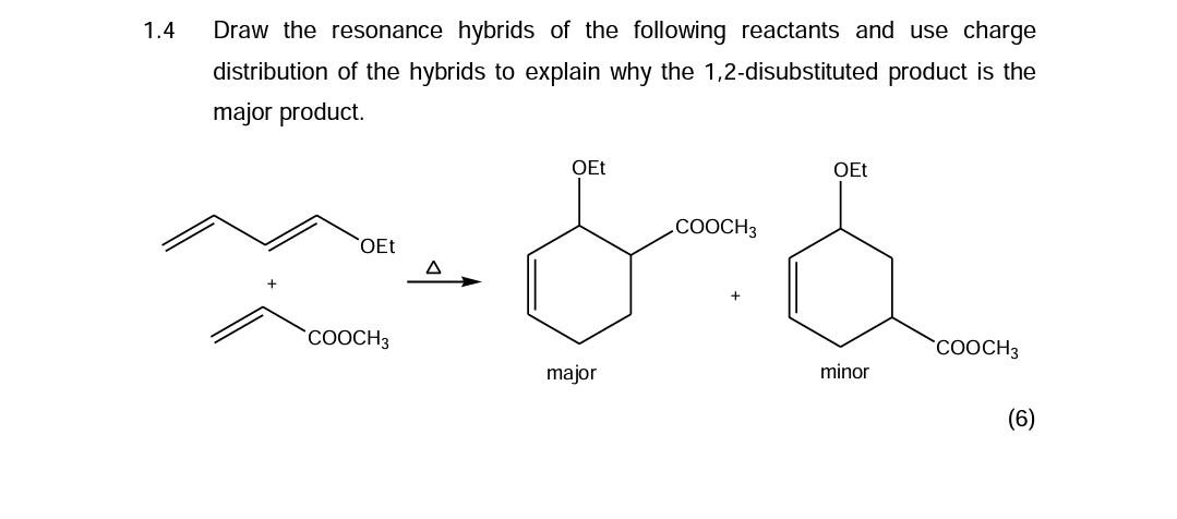 Solved 1.4 Draw the resonance hybrids of the following | Chegg.com