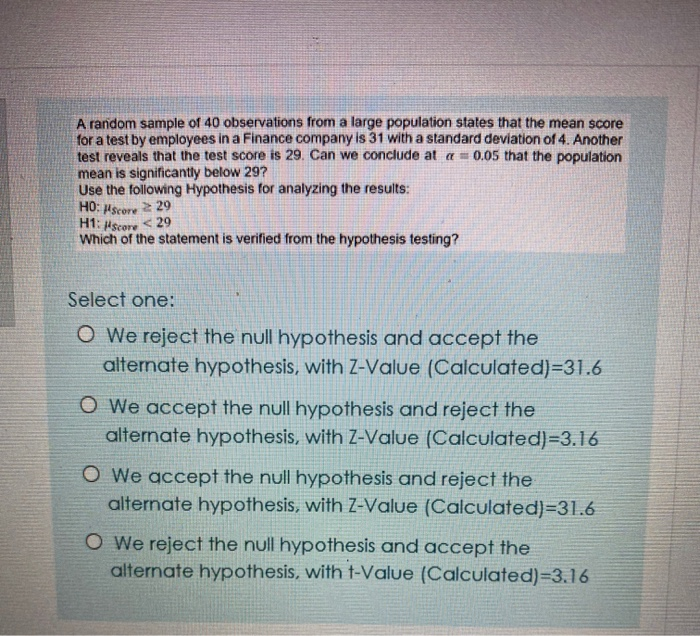 Solved A random sample of 40 observations from a large | Chegg.com