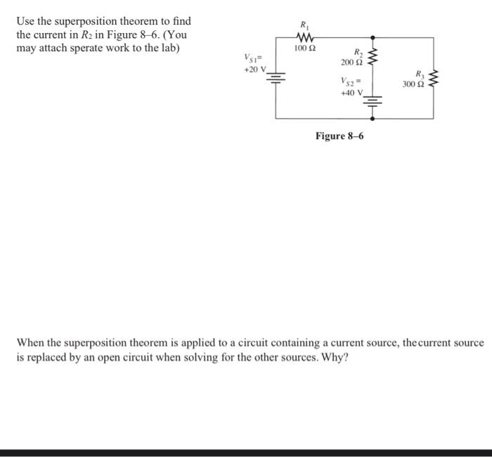 Solved Use the superposition theorem to find the current in | Chegg.com