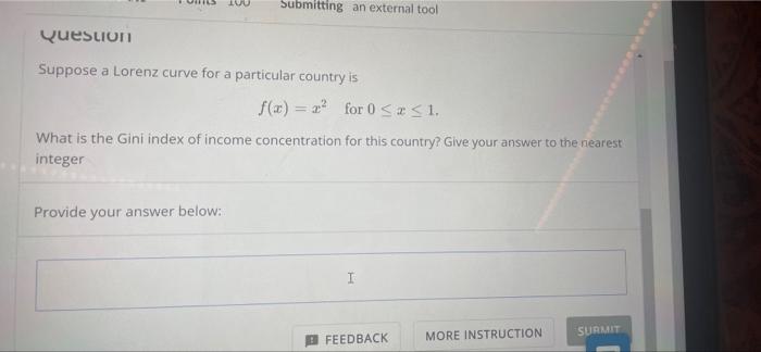 Solved LUU Submitting an external tool Question Suppose a | Chegg.com