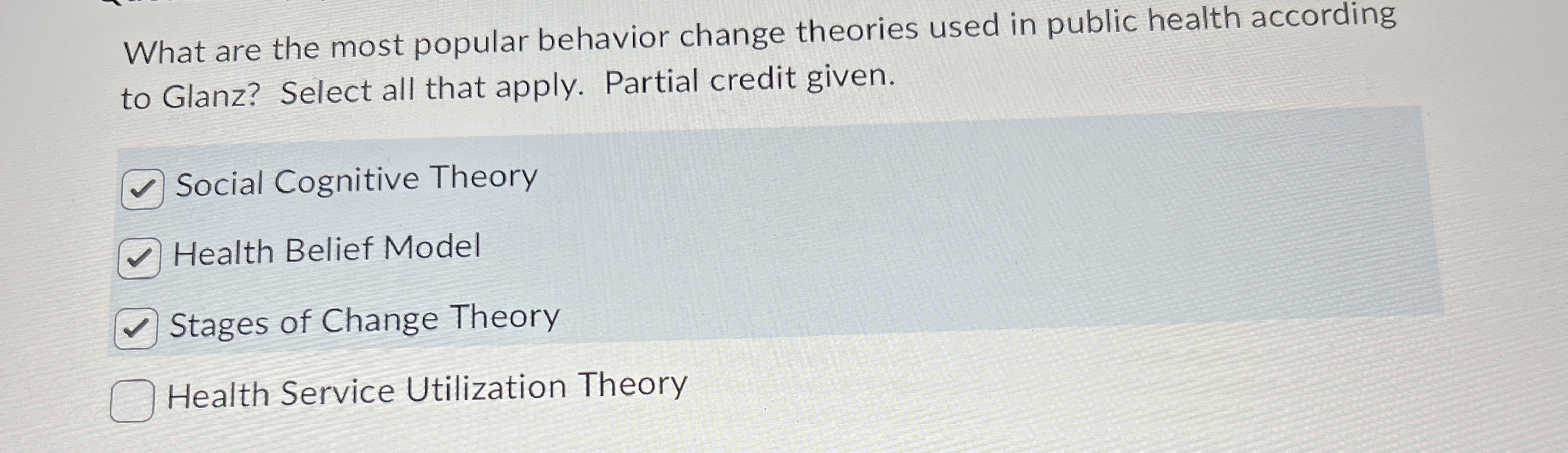 Solved What are the most popular behavior change theories | Chegg.com