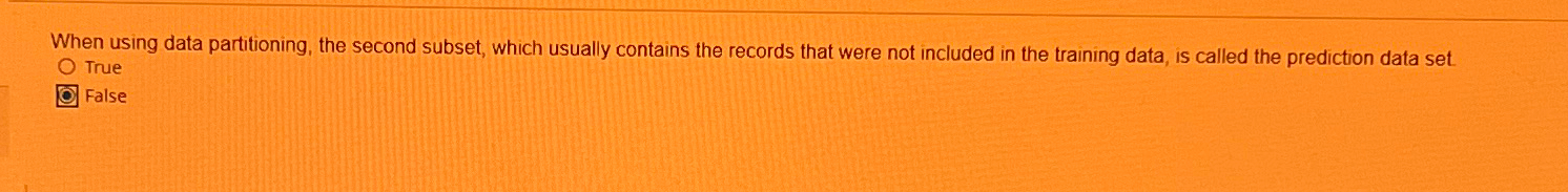 Solved When using data partitioning, the second subset, | Chegg.com