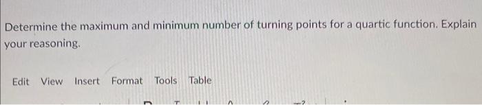 Solved Determine the maximum and minimum number of turning | Chegg.com