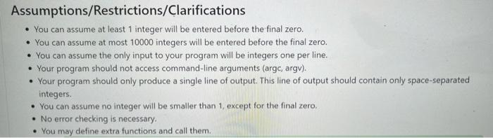 Solved Write a C program exam q3.c which reads integers from | Chegg.com