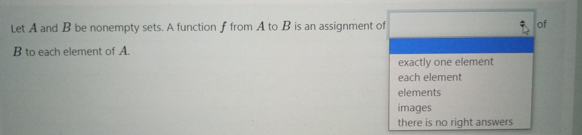 Solved Let A and B be nonempty sets. A function f from A to | Chegg.com