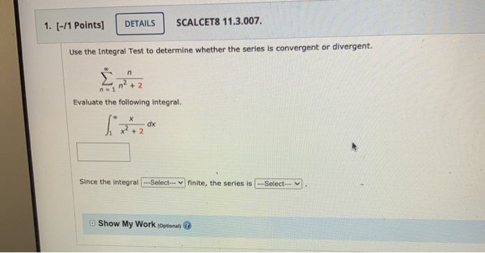 Solved 1. (-/1 Points) DETAILS SCALCET8 11.3.007. Use the | Chegg.com