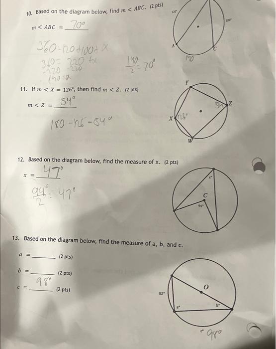 Solved 14. Circle A has a diameter of 16 inches. How far is | Chegg.com
