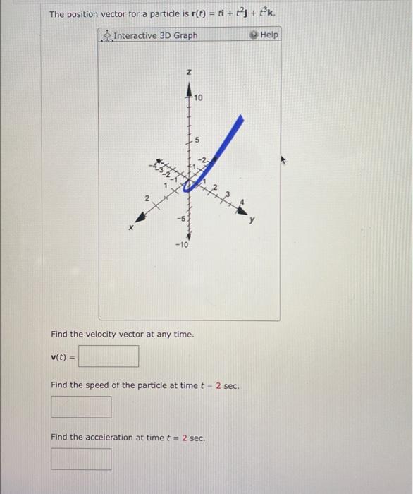 Solved The position vector for a particle is r(t)=ti+t2j+t3k | Chegg.com