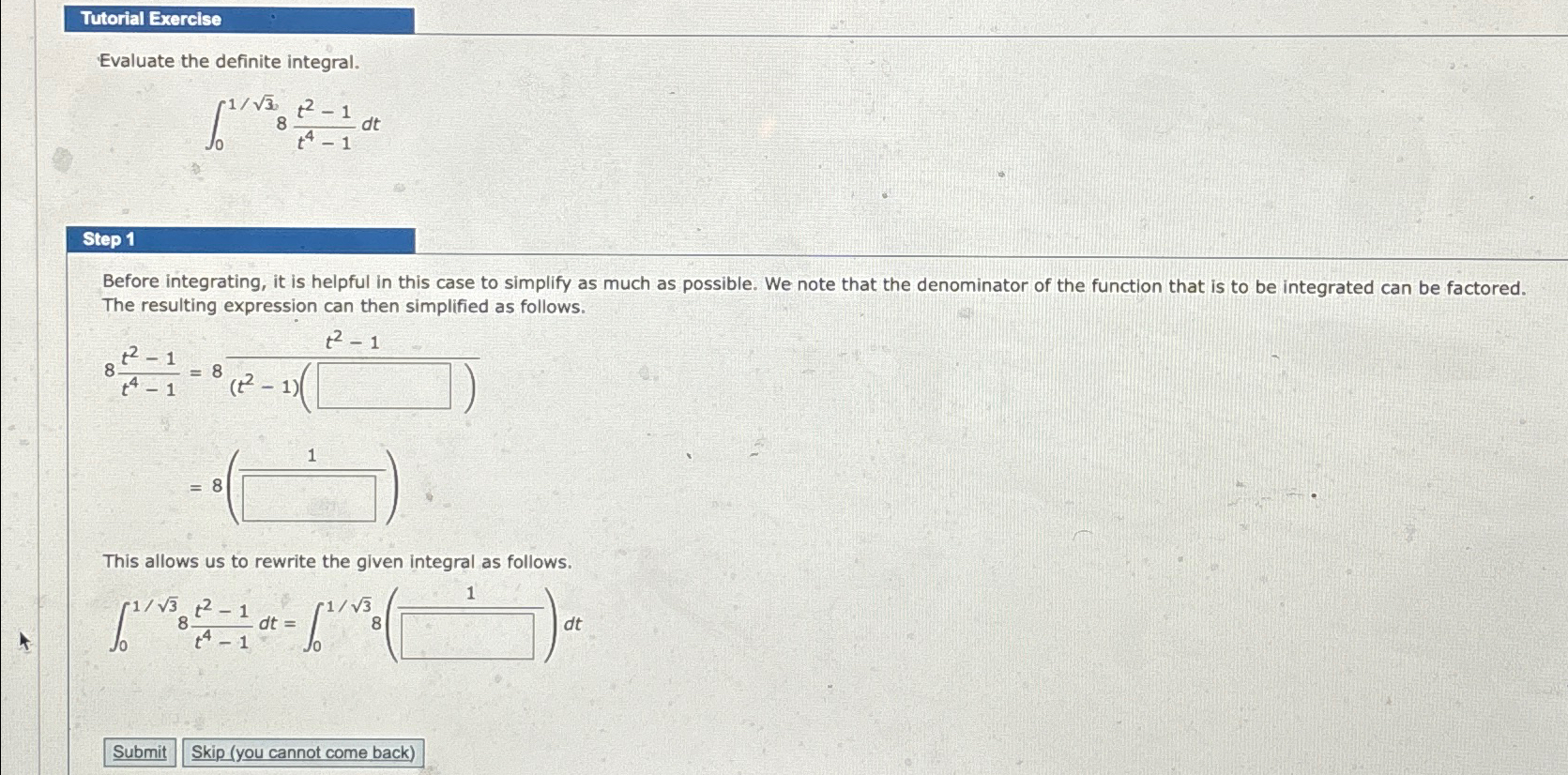 Solved Tutorial Exerclseevaluate The Definite 8870