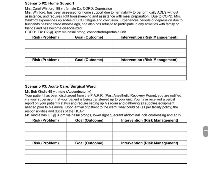 Solved RISK MANAGEMENT SCENARIOS (Adapted from the | Chegg.com