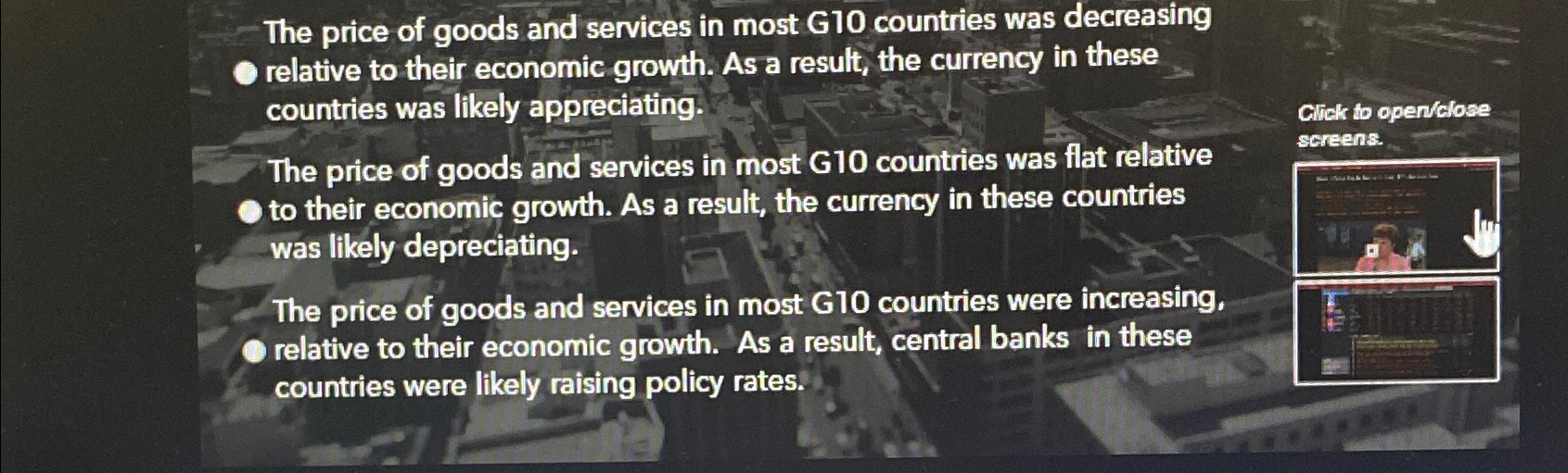 The price of goods and services in most G10 | Chegg.com