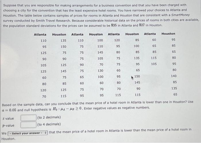 Solved Consider the following data for two independent | Chegg.com