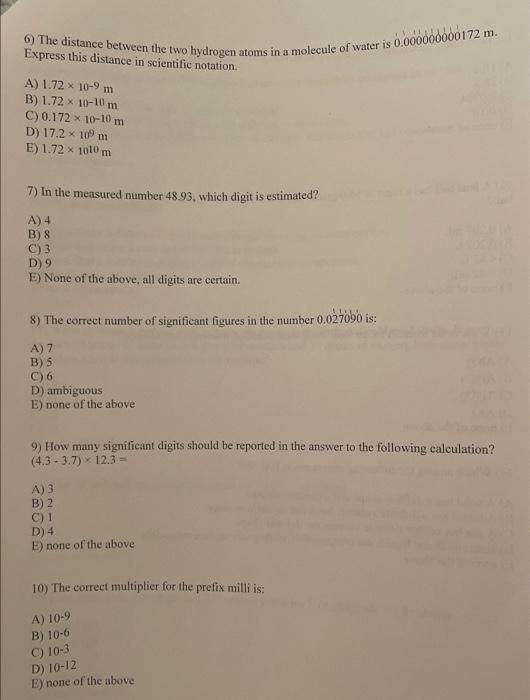 Solved Multiple Choice ( 3 pts each) 1) What term best | Chegg.com