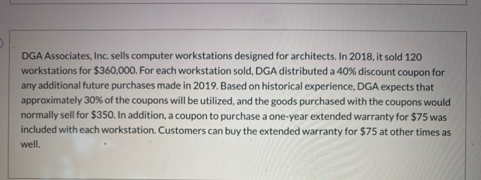 Solved DGA Associates, Inc. sells computer workstations | Chegg.com