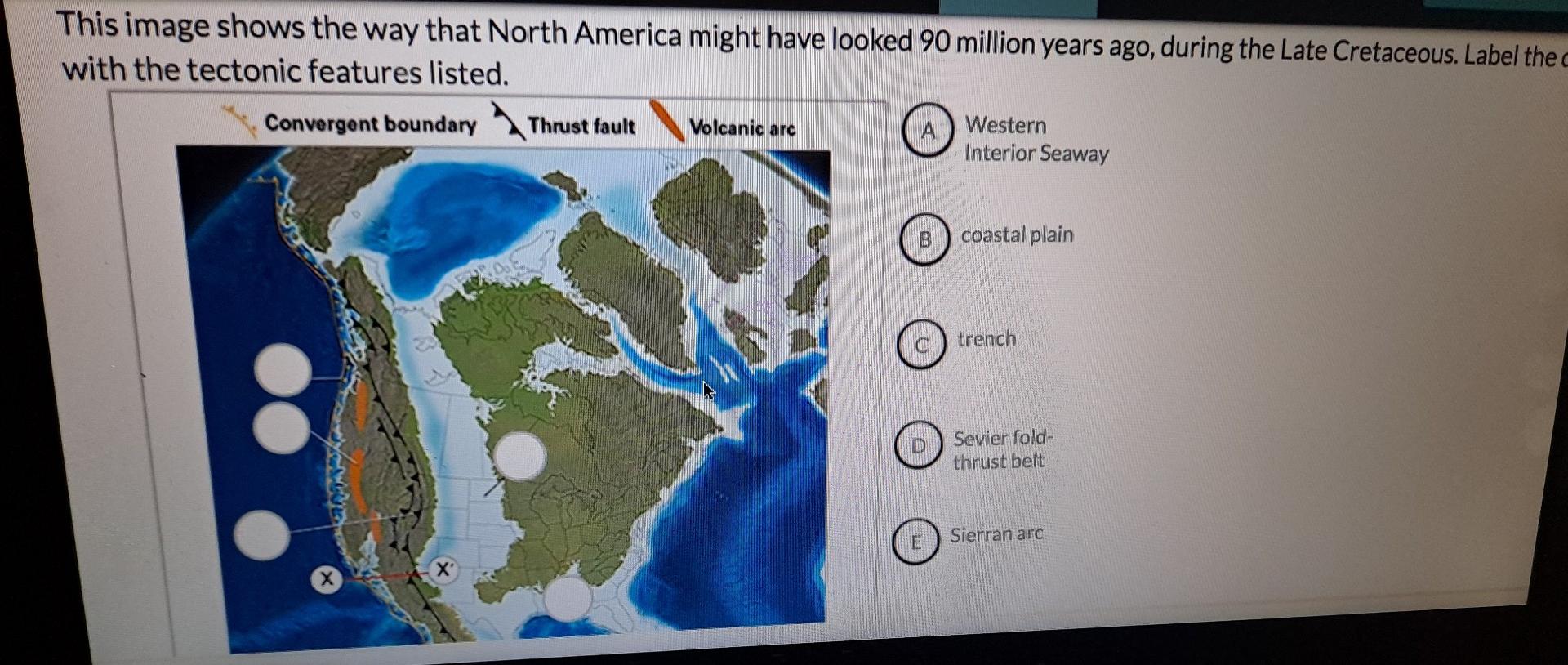 Solved This image shoes the way North America might have | Chegg.com