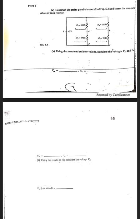Solved Part 3 (a) Construct the series-parallel network of | Chegg.com