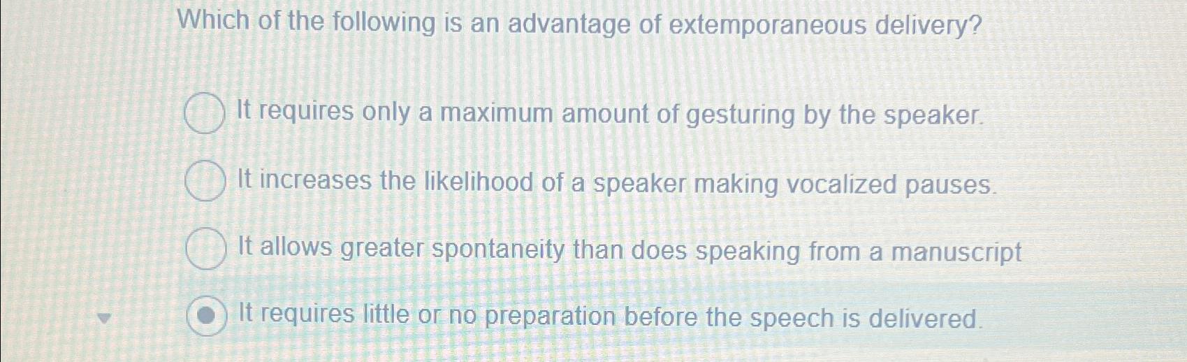 Solved Which of the following is an advantage of | Chegg.com