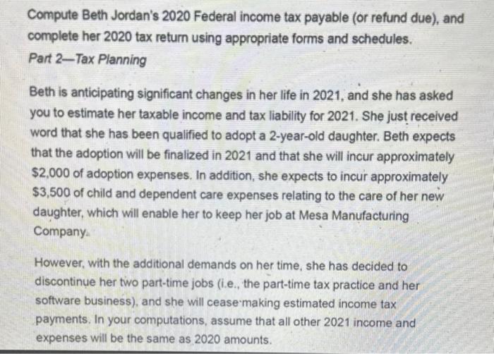 Solved Beth R. Jordan lives at 2322 Sinylew Roed, Mesa, Az | Chegg.com